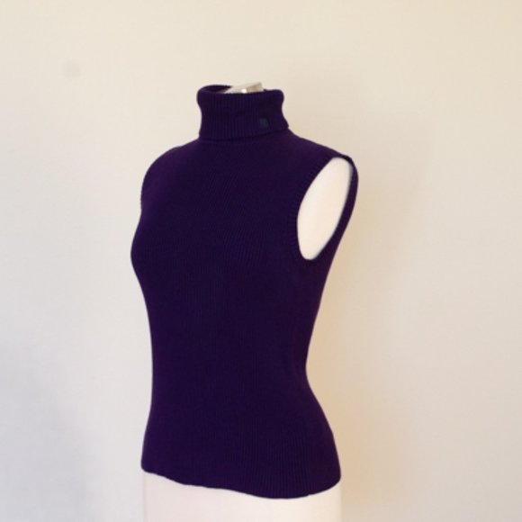 Lauren Ralph Lauren | Tops | Lauren Ralph Lauren Purple Rib Knit ...